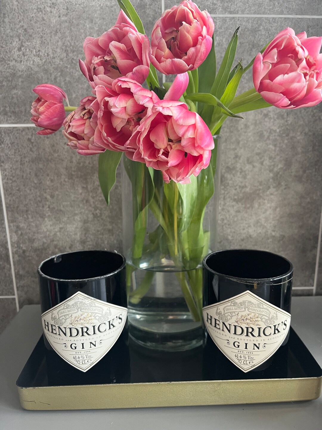 Hendrick’s Drinking Glasses Made From Original Recycled Bottles Perfect ...