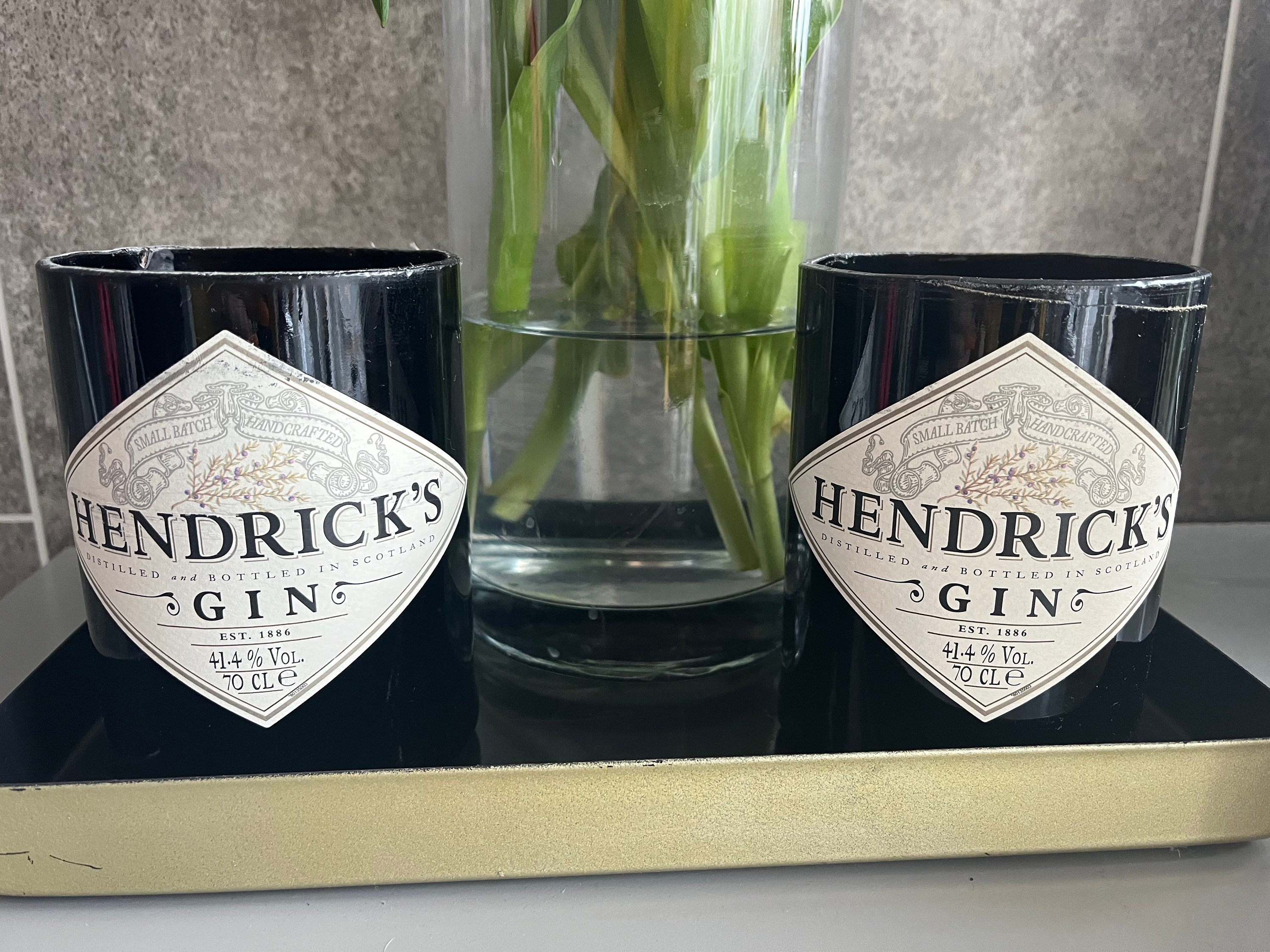 Hendricks Drinking Glasses Made From Original Recycled Bottles Perfect ...