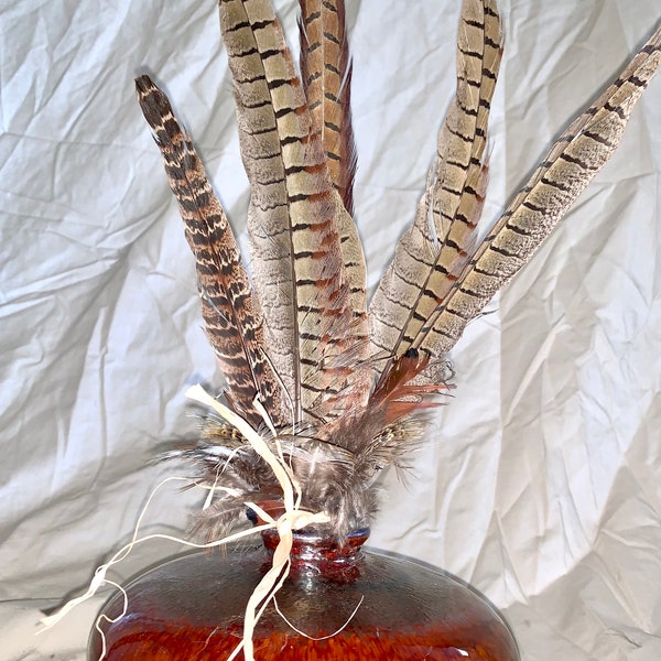 Pheasant Vase - Etsy