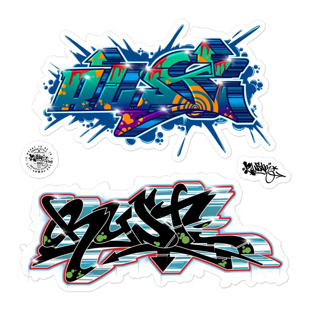 Rust Graffiti Tribute Stickers Sheet Part 1 - Bubble-free Stickers - Etsy