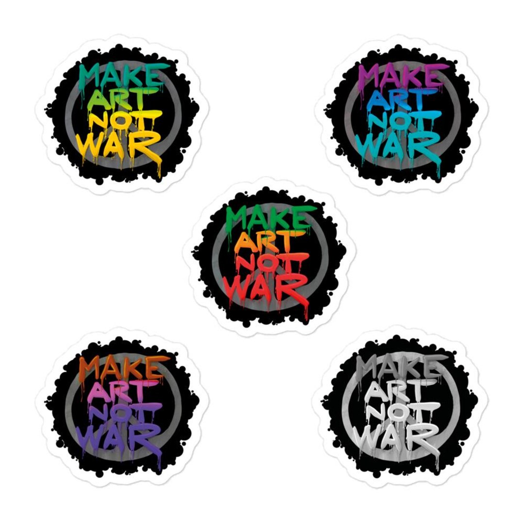 Unity Graffiti Stickers Set: Make Art, Not War - Etsy