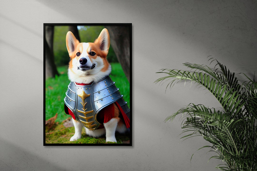 Corgi in Medieval Armor Digital File - Etsy