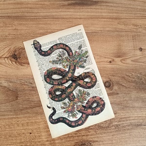 Vintage Poster, Snakes, Gothic Art, Boho Style, Flower Art, Line Art ...