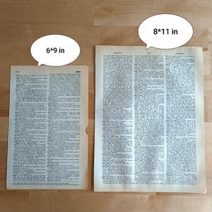Set of 6 Art Prints on Old Dictionary Page, Octopus on Antique Book ...