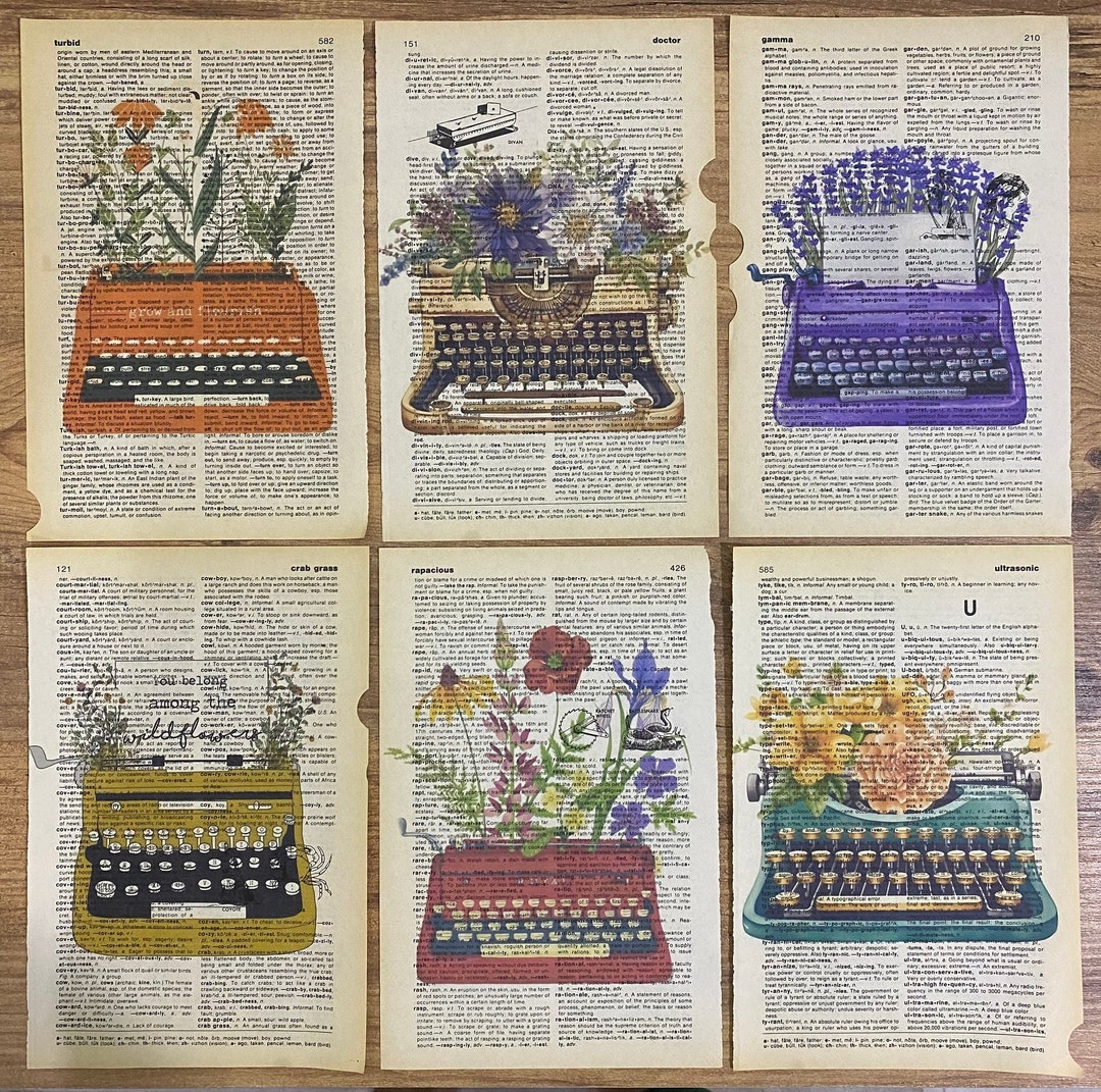 50 Years of Dictionary Page Image Printing Old Typewriter - Etsy