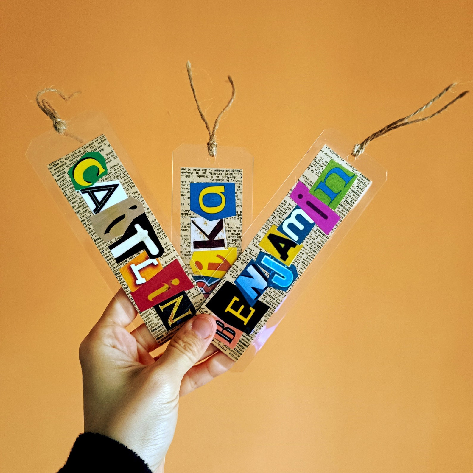 Bookmark From 100-year-old Book and Magazine Letters, Personalized ...