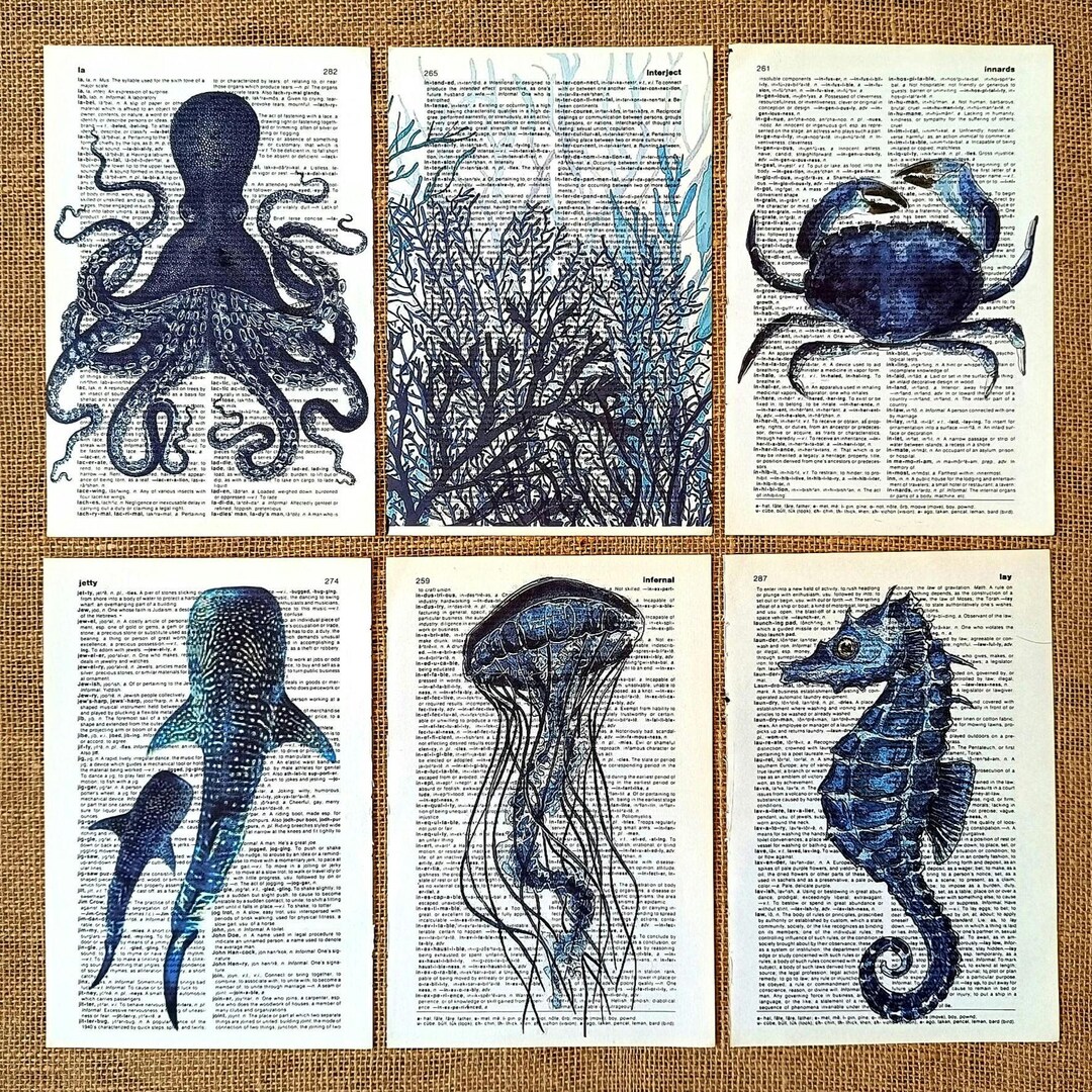 Sea Life Decor, Whale Poster, Octopus Print, Sealife Poster, Ocean Wall ...