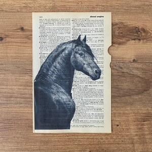 Set of 6 Horse Dictionary Print, Vintage Book Print, Horse Wall Art ...