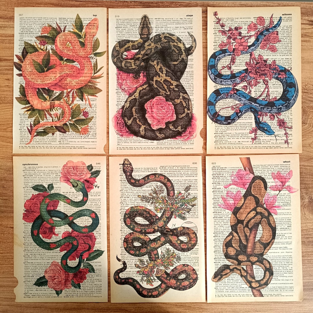 Vintage Poster, Snakes, Gothic Art, Boho Style, Flower Art, Line Art ...