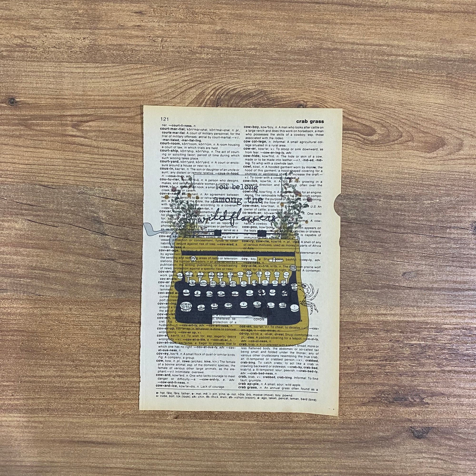 50 Years of Dictionary Page Image Printing Old Typewriter - Etsy