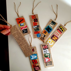 Bookmark From 100-year-old Book and Magazine Letters, Personalized ...