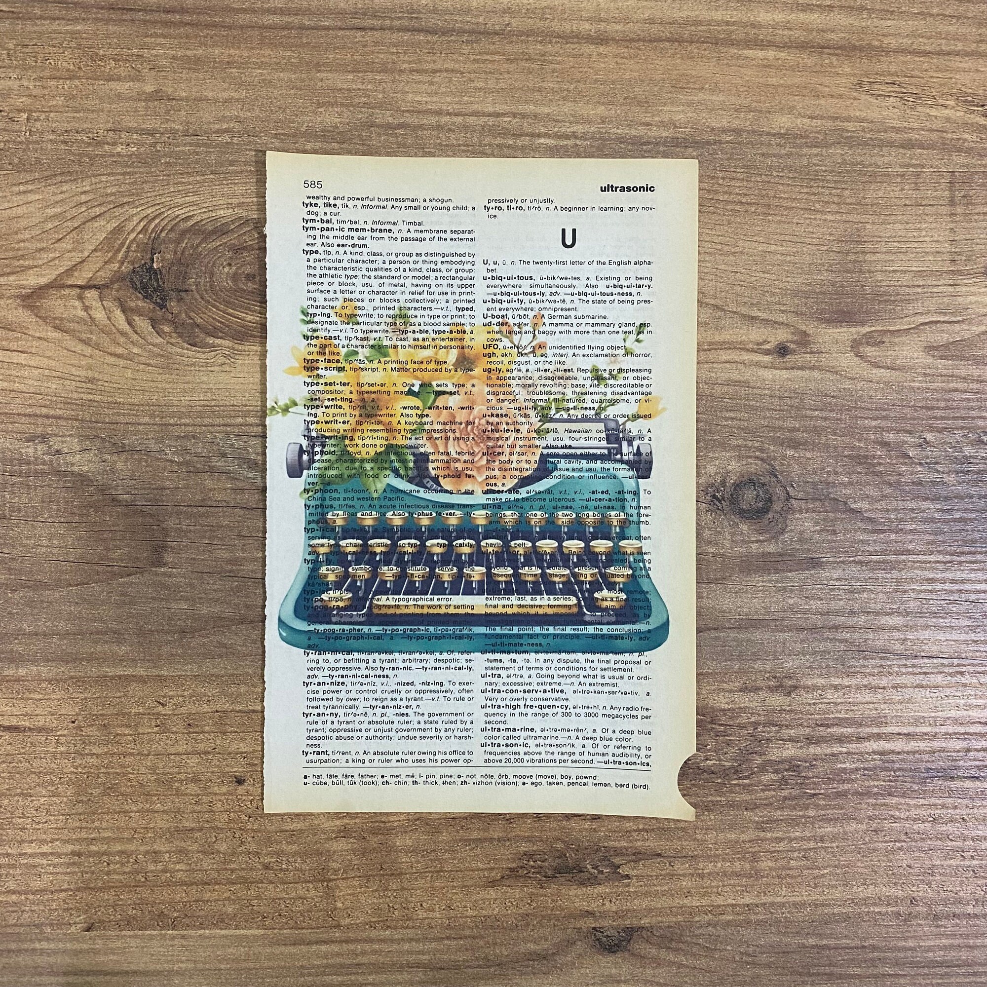 50 Years of Dictionary Page Image Printing Old Typewriter - Etsy