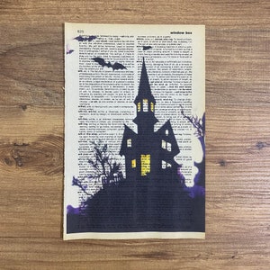 Set of 9 Halloween Theme Print Vintage Dictionary Page, Halloween ...