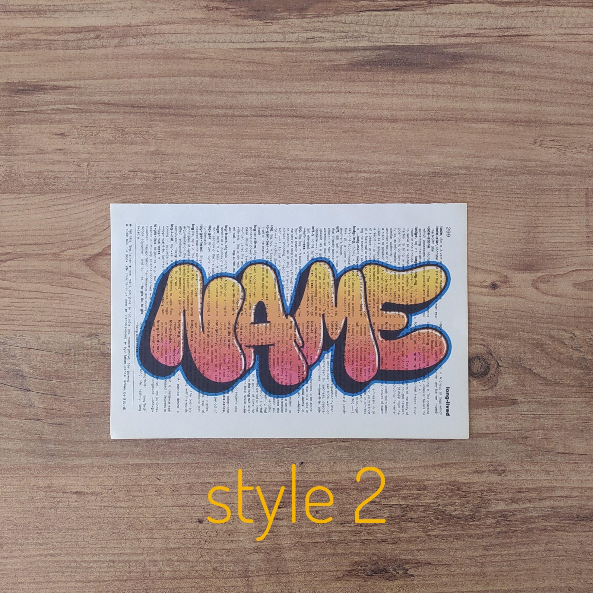 50 Years Old Dictionary Page With Custom Family Names Printed With ...