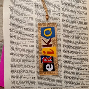 Bookmark From 100-year-old Book and Magazine Letters, Personalized ...