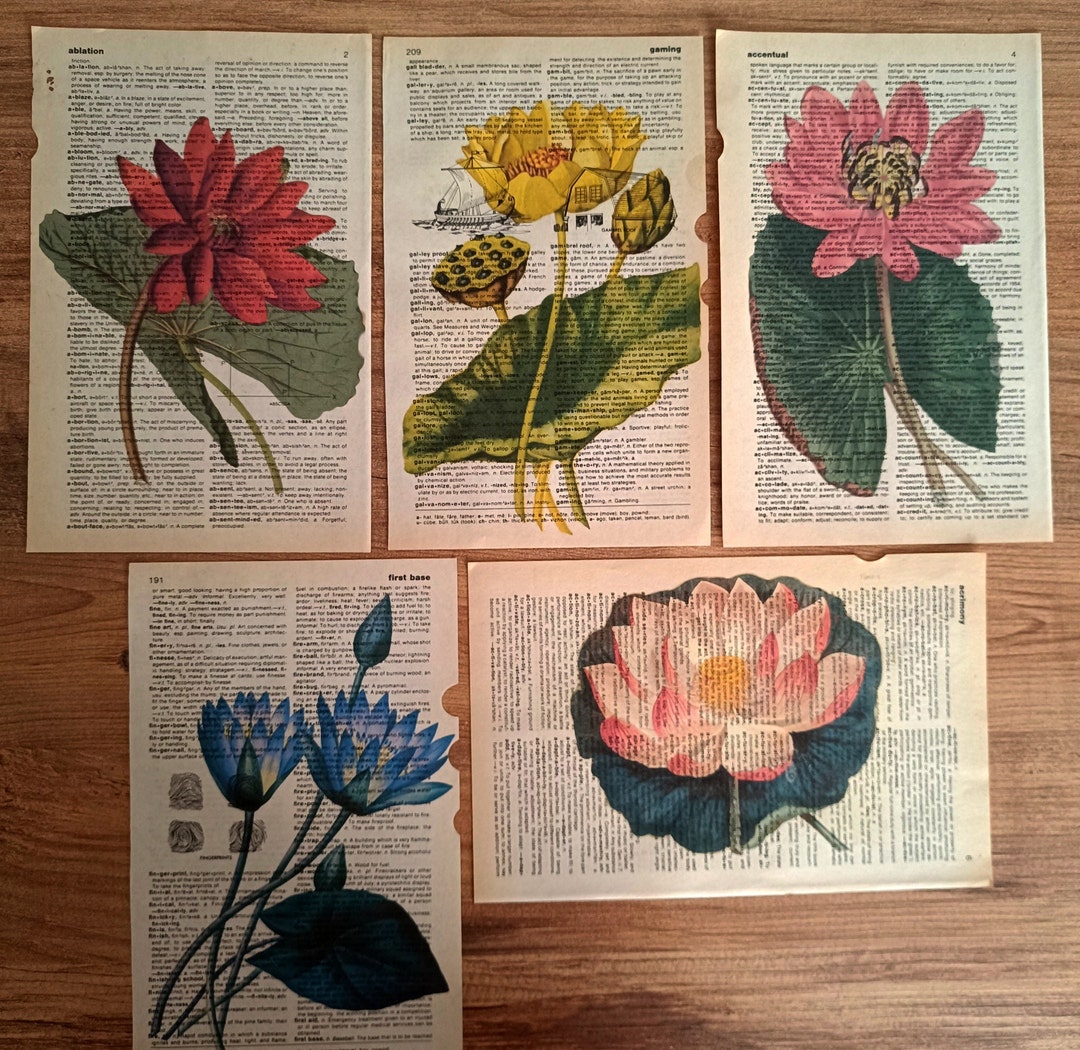 Vintage Lotus Theme, Spiritual Gift, Lotus Flower, Yoga Gifts ...
