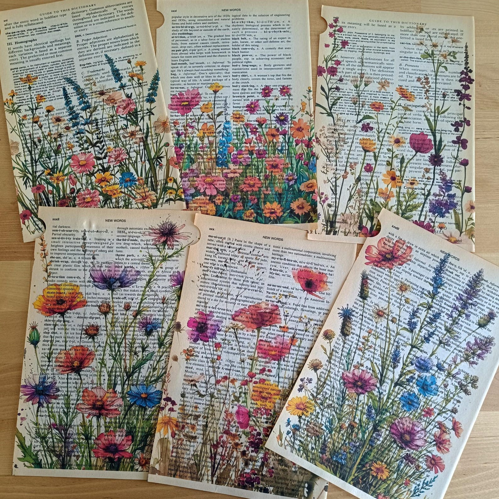 Wildflowers Poster Set of 6, Floral Poster Set, Wildlowers Posters ...
