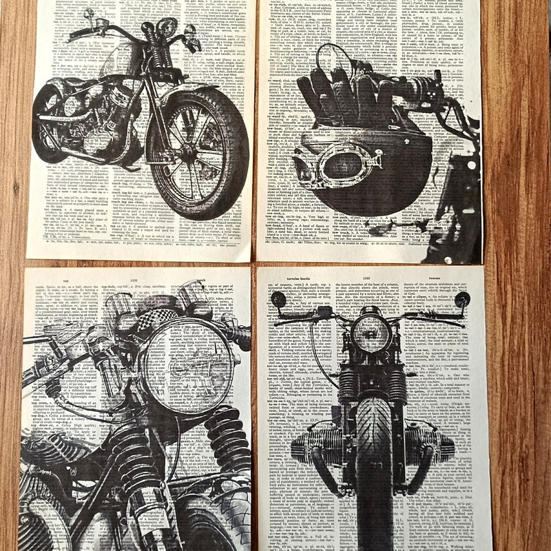 Motorcycle Themed Poster - Etsy