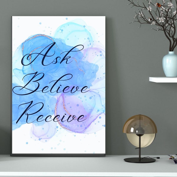 Ask Believe Receive - Etsy