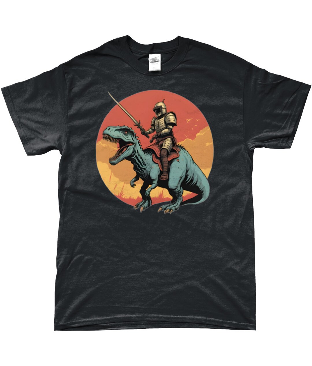 T-rex Knight Dinosaur Rider T-shirt Unisex - Etsy