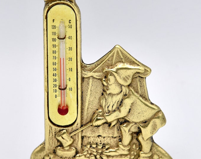 1940's Vintage Peerage Cast Brass Desk Thermometer - A Circus Dwarf ...