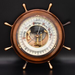 Ships Wheel Wall Barometer by Renowned German Manufacturer JG Gischard ...