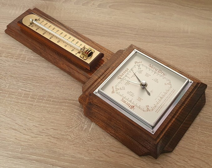 Early 60's SB Wooden Wall Barometer With Brannan Thermometer - All ...