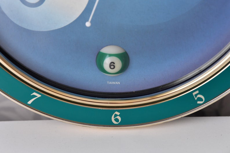 Classic 1980's Games Room Quartz Wall Clock Great Gift for Billiards ...