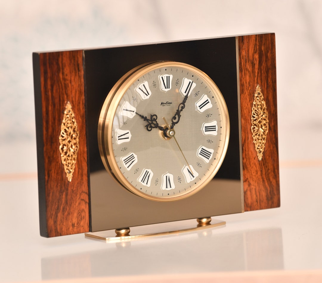 Vintage Bentima Mirrored Mantel Clock: Mid-century Modern, Working - Etsy