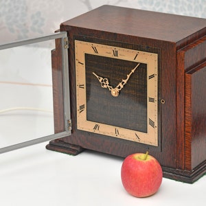 Smiths Art Deco Westminster Chiming Electric Mantel Clock With Square ...