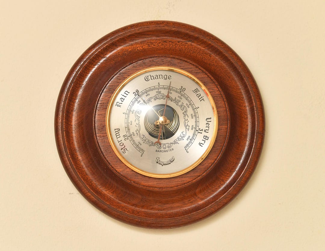 Compact Barometer in Mahogany by Daymaster Smart Mid 60's Circular ...