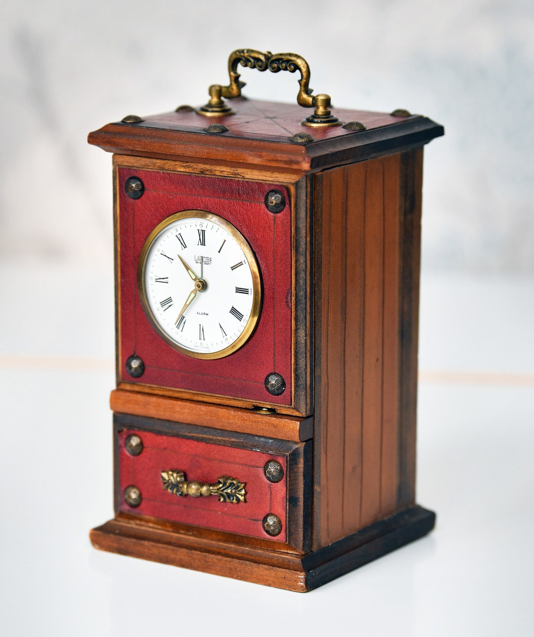 1980's Vintage Landex Royal Craft Clock With Hidden Draws - Etsy