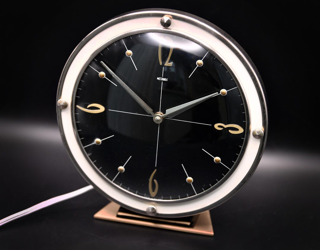 Electric Mantel Clock by Metamec Circa 1965 - Virtually Silent 240V ...
