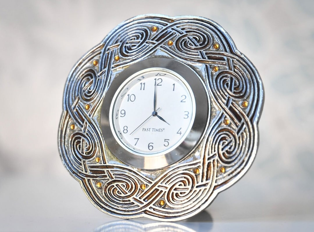 Celtic Inspired Past Times Vintage Miniature Quartz Clock With - Etsy
