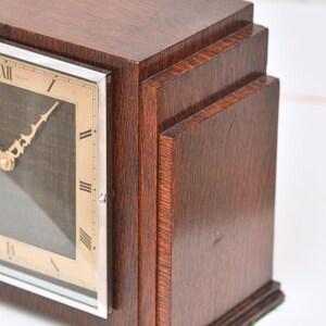 Smiths Art Deco Westminster Chiming Electric Mantel Clock With Square ...