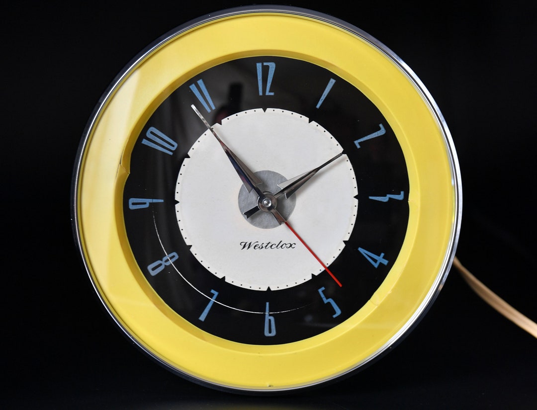 1950's Vintage Westclox 240v Electric Wall Clock in Good Working Order ...