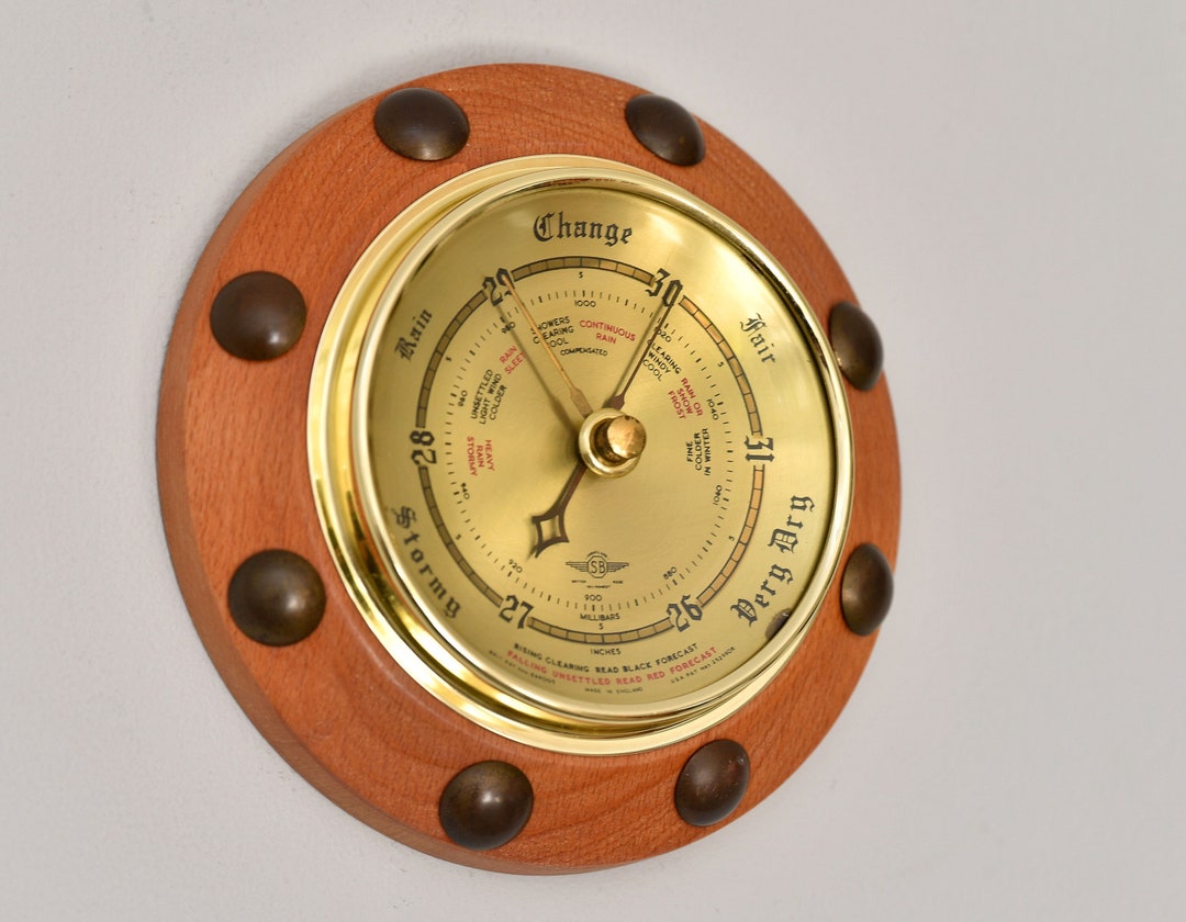 Hand Finished 6" Wooden Wall Barometer by SB Shortland From the Late ...