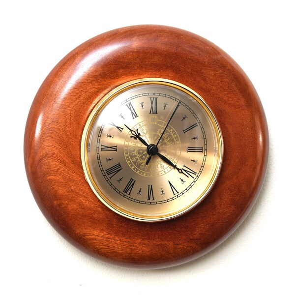 Turned Wood Clock - Etsy