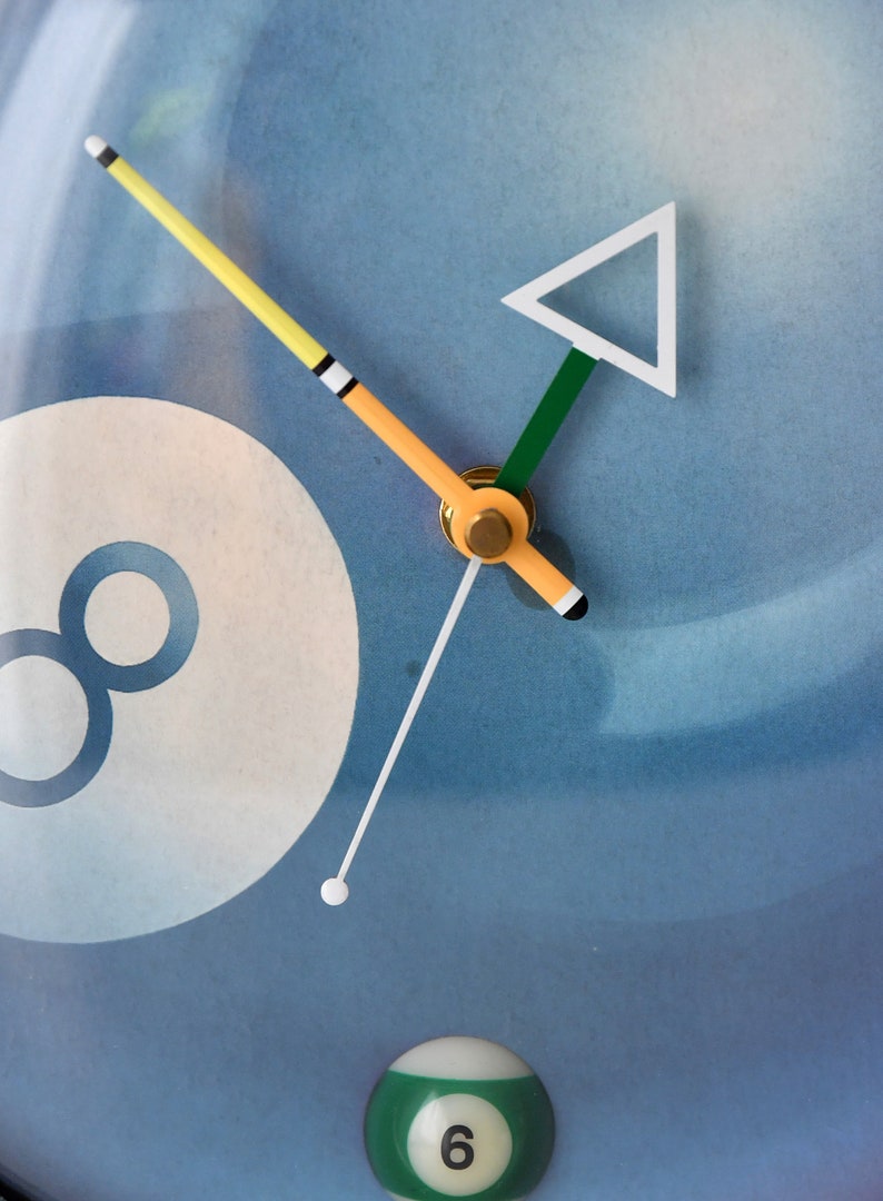 Classic 1980's Games Room Quartz Wall Clock Great Gift for Billiards ...