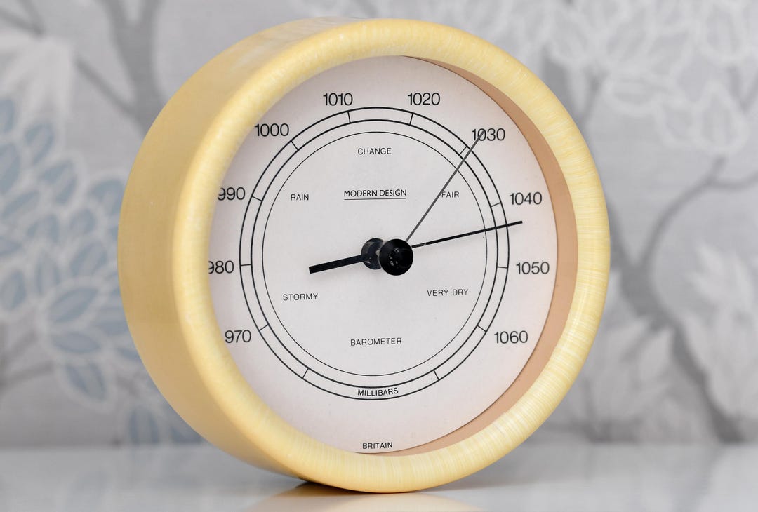 Wall Barometer From the Late 60's Unusual Circular Cream Plastic Body ...
