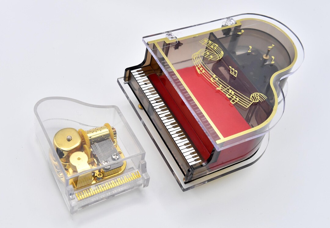 Two Vintage Musical Pianos - 1x Jingle Bells Jewellery Box 1x Small ...