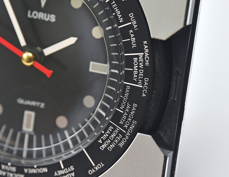 Classic Lorus Seiko World Clock 1980's Working Well New Silent Movement ...
