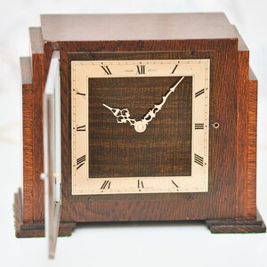 Smiths Art Deco Westminster Chiming Electric Mantel Clock With Square ...