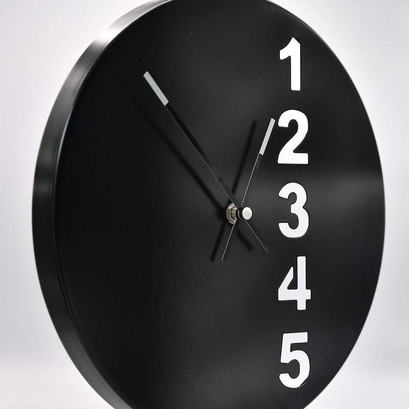 Black Ikea Wall Clock - Etsy UK