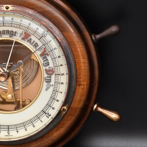 Ships Wheel Wall Barometer by Renowned German Manufacturer JG Gischard ...