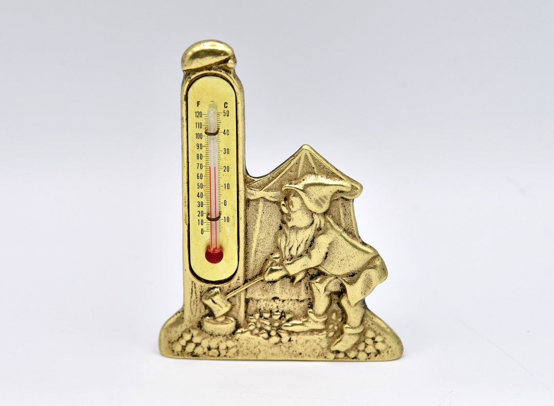 1940's Vintage Peerage Cast Brass Desk Thermometer - A Circus Dwarf ...