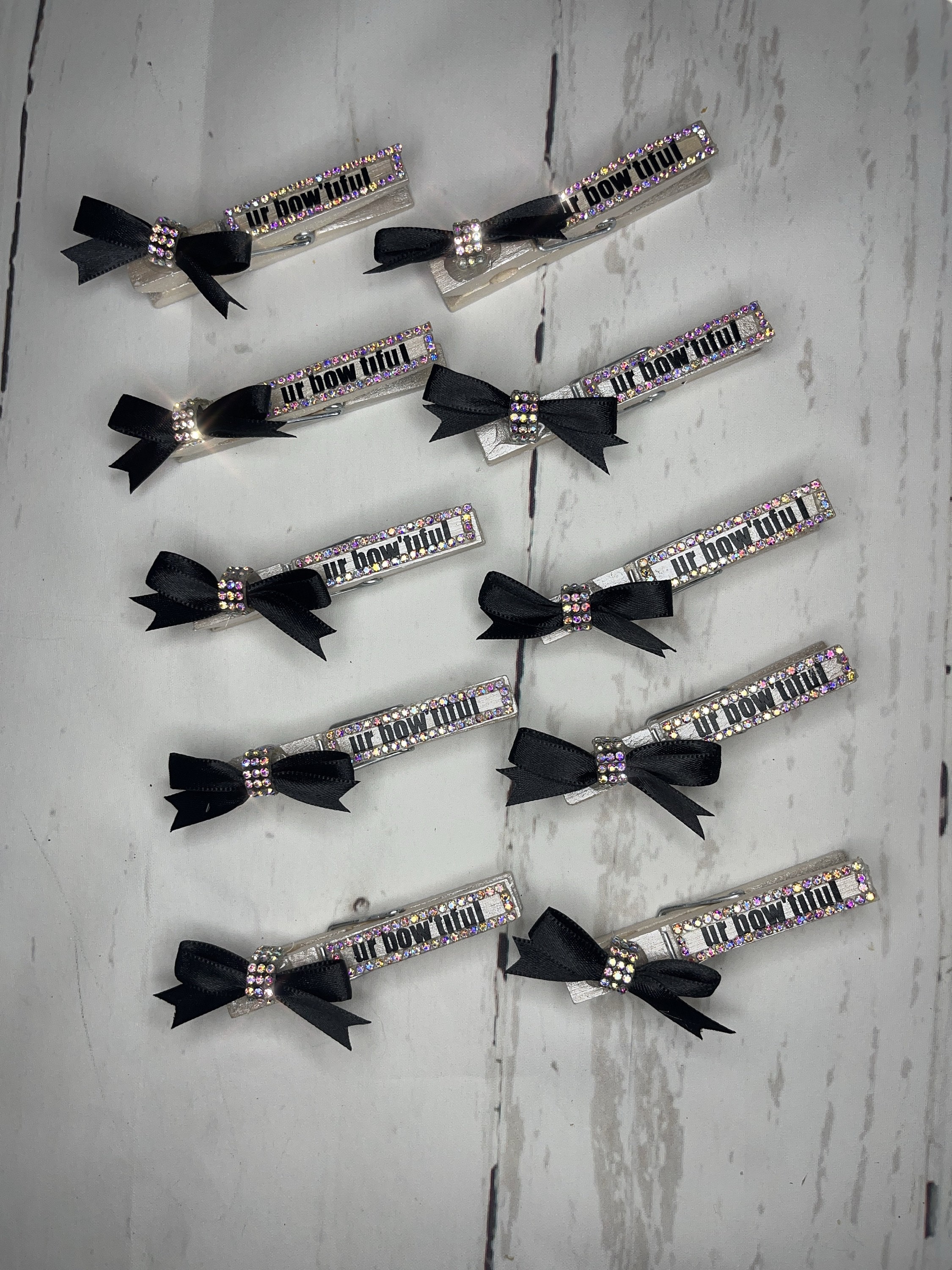 Pack of 10 Cheer Pins With Rhinestones, Bows, Vinyl Lettering ...
