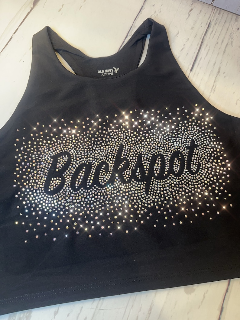 Rhinestone Backspot Cheer Crop Top Sports Bra - Etsy