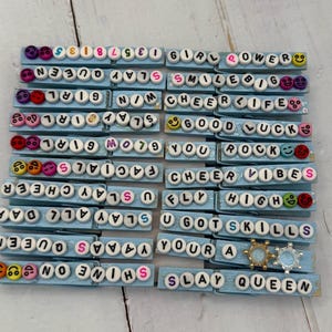 Pack of Cheer Pins With Resin Letters - Cheerleader Good Luck Pins ...