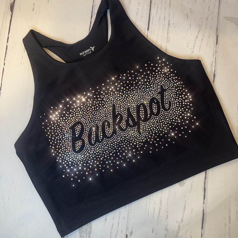 Rhinestone Crop Top - Etsy